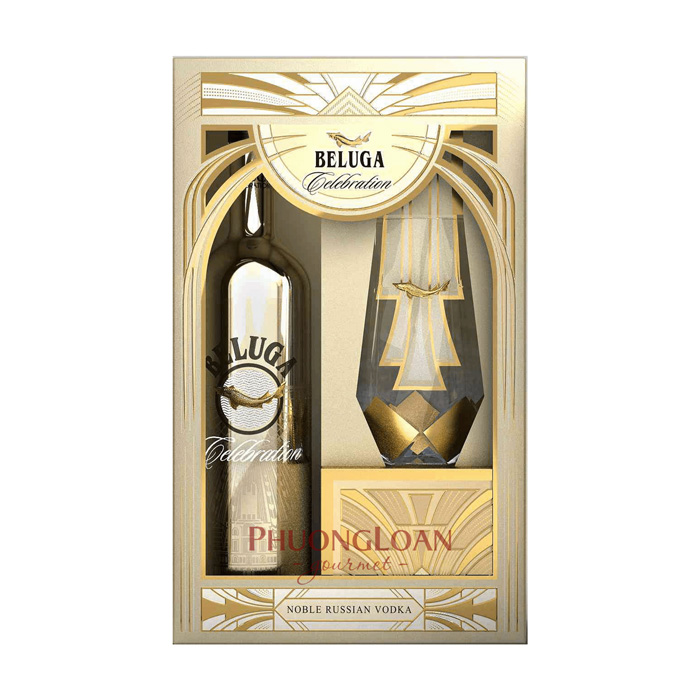 RƯỢU VODKA BELUGA CELEBRATION VÀNG 1L - HỘP QUÀ | PHƯƠNG LOAN Gourmet